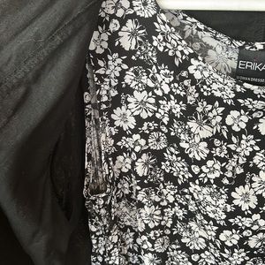 Erika | Dresses | Erika 2 Piece Dress And Top Black And White Floral ...